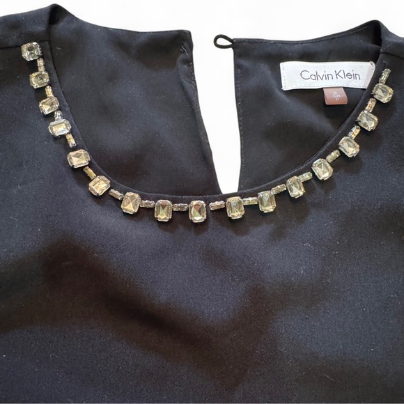 Calvin Klein | Tops | Calvin Klein Black Tank Top With Embellished ...